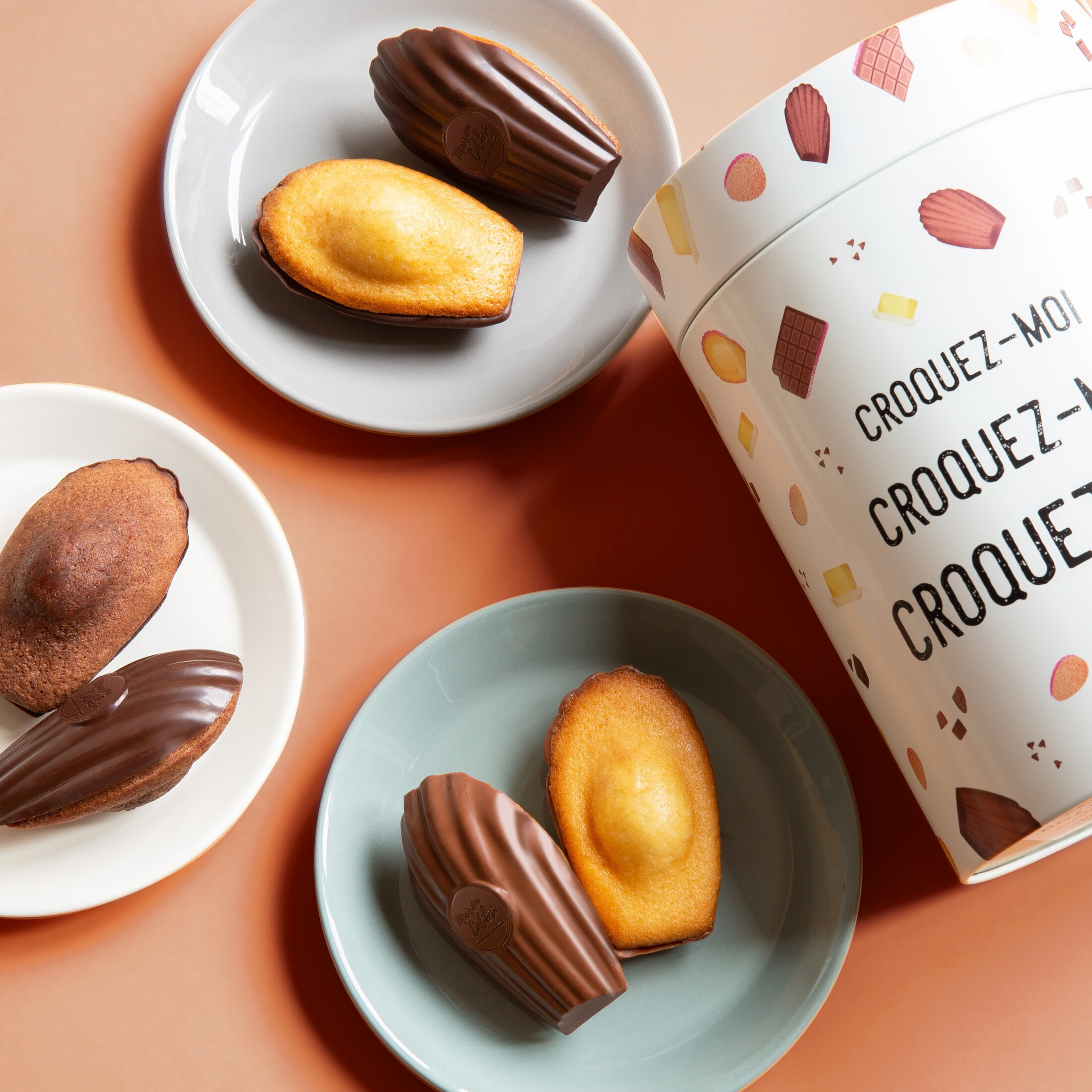 Coffret Madeleines Classique coque chocolat - Maison Colibri